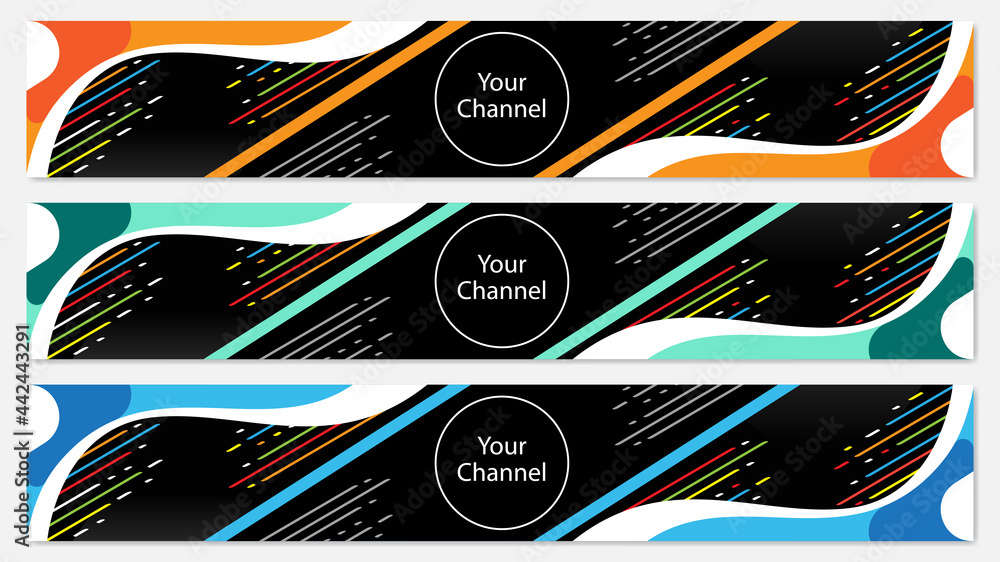 youtube header template Stock Vector | Adobe Stock
