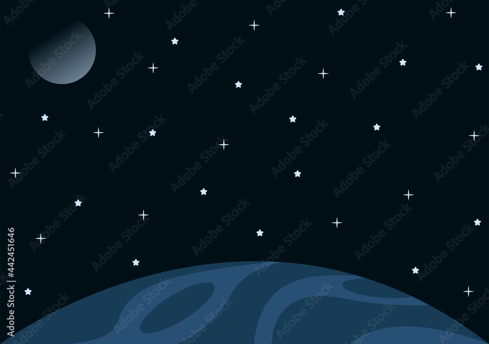 Astronaut With Rocket Background Illustration For Explore In Outer ...