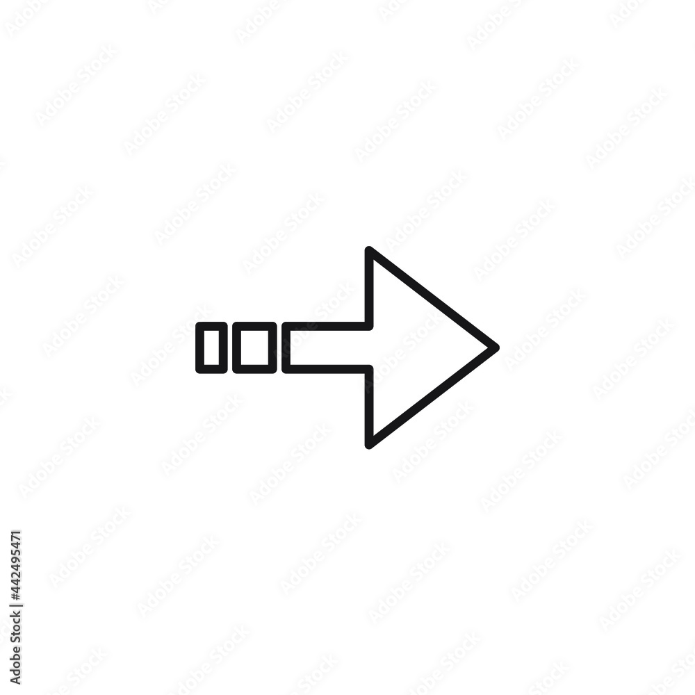 right arrow icons symbol vector elements for infographic web Stock ...