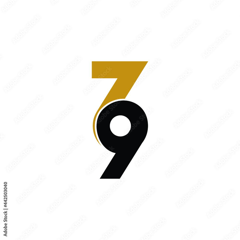 79 symbol, Number 79 or 79 simple minimal logo icon sign design ...