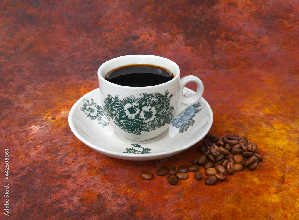cup of coffee with beans-Traditional Kopi O commonly served in Malaysia ...