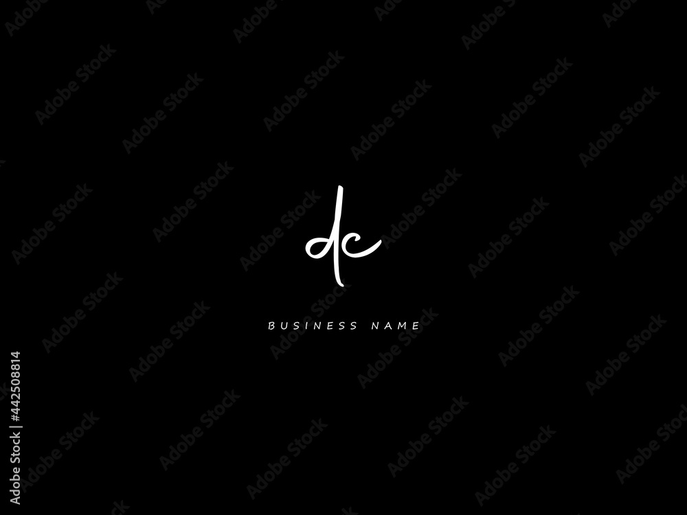 Letter DC Logo, signature dc logo icon vector for your business Stock ...