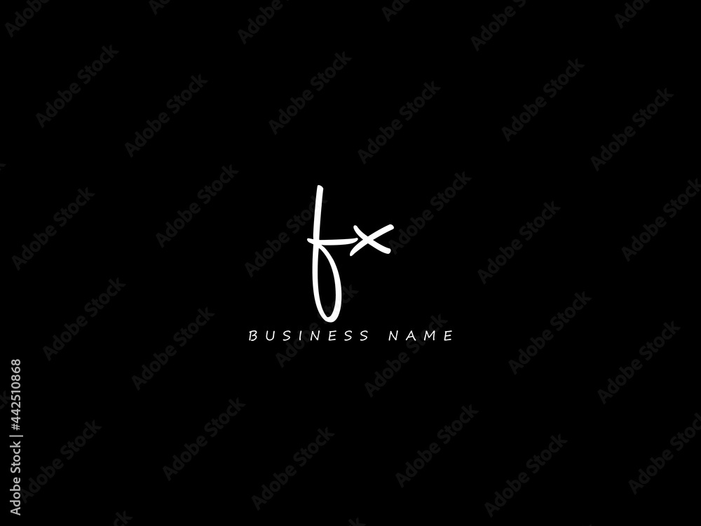Letter FX Logo, signature fx logo icon vector for your business Stock ...