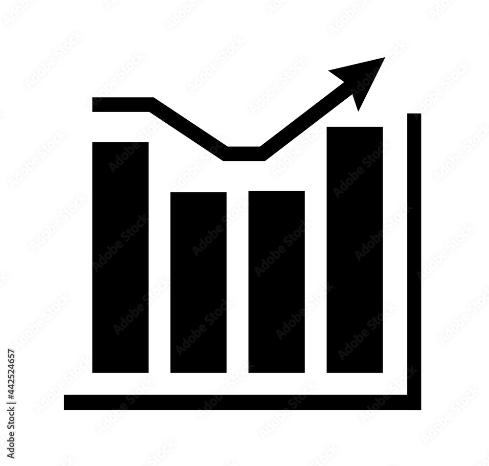 Chart infographic graph diagram a single icon Stock Vector | Adobe Stock