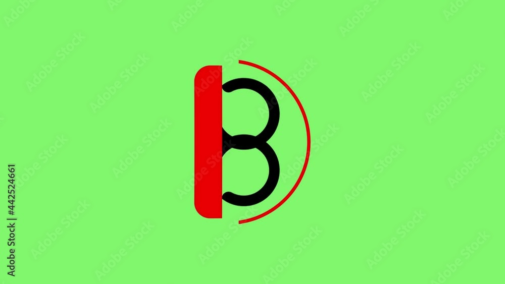 letter b logo animation with flashing Stock 비디오 | Adobe Stock