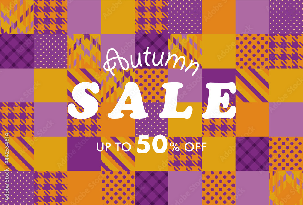 vector background with patchwork patterns for banners, cards, flyers ...