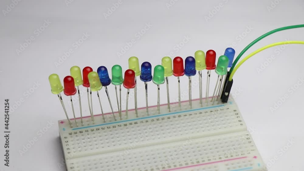 Light emitting diodes or LED in short with parallel connection blinking ...