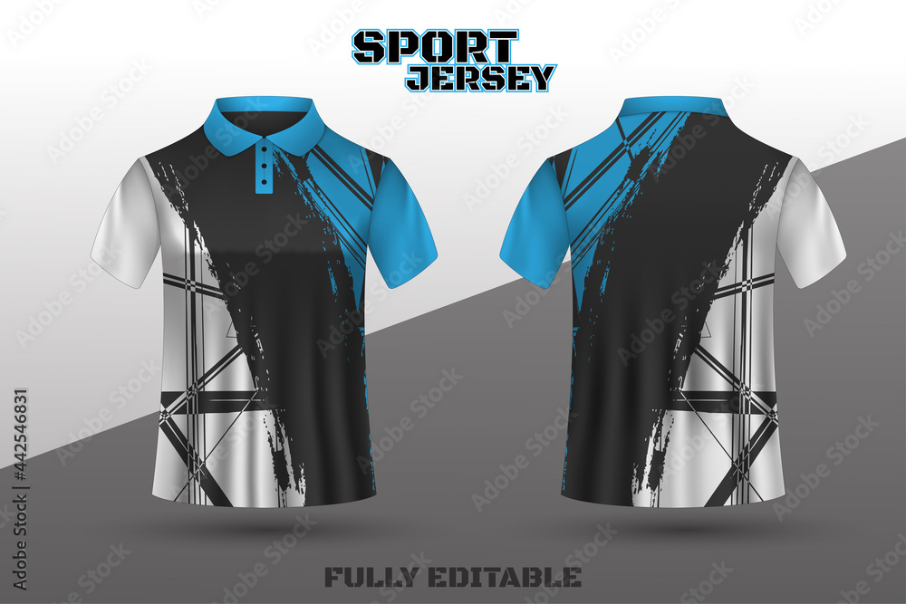 Polo shirt design. Uniform front and back. Premium vector Stock Vector ...