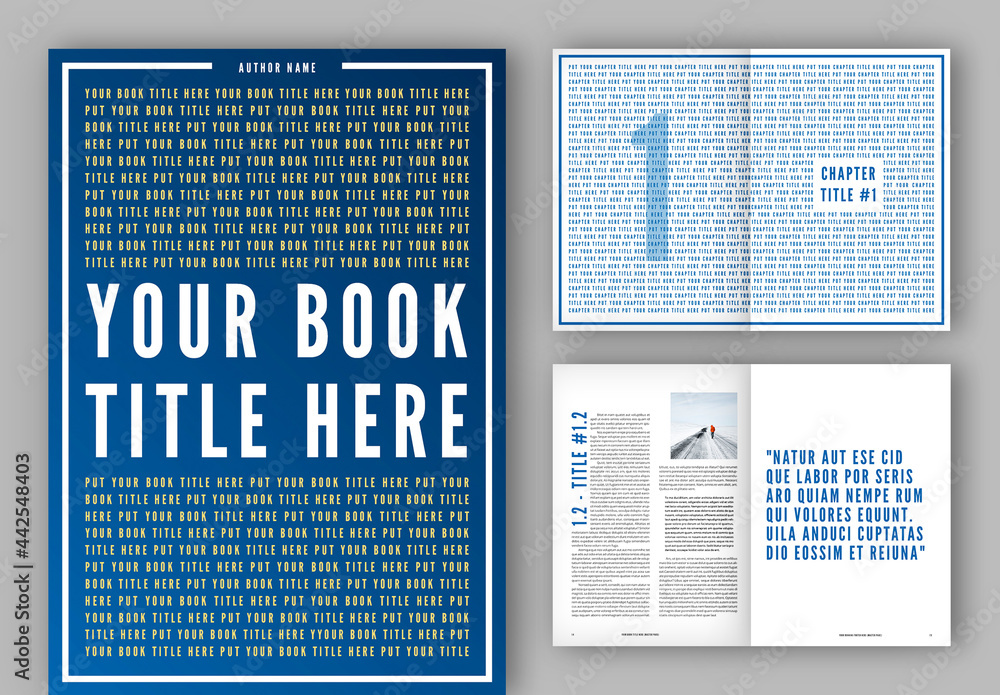 Book Layout Stock Template | Adobe Stock