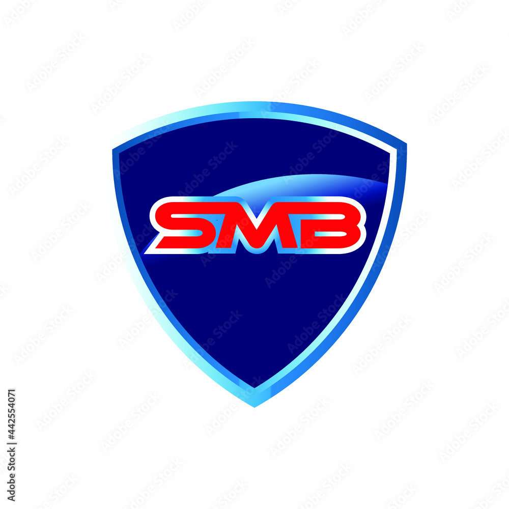 SMB letter logo design with black background in illustrator, vector ...