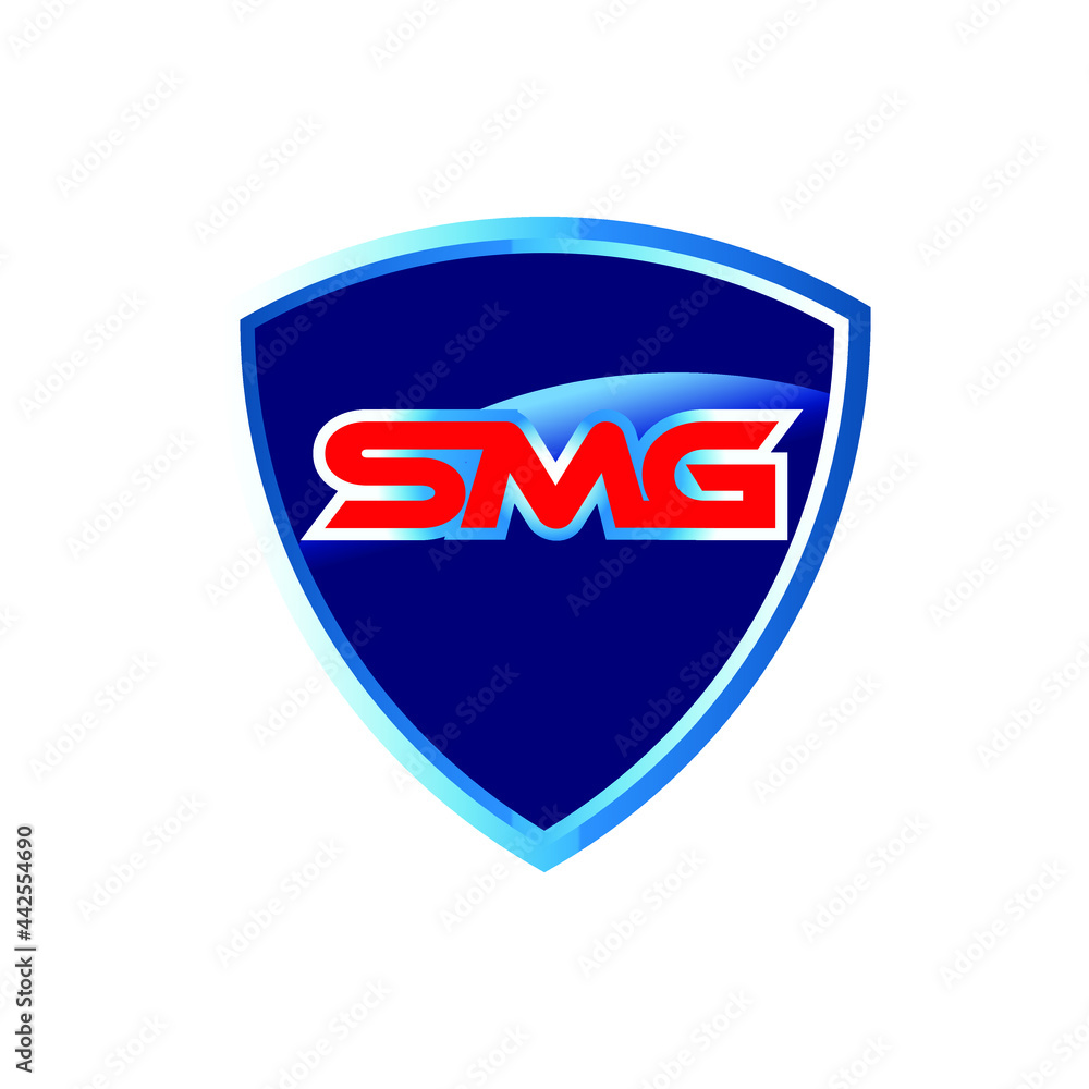SMG letter logo design with black background in illustrator, vector ...