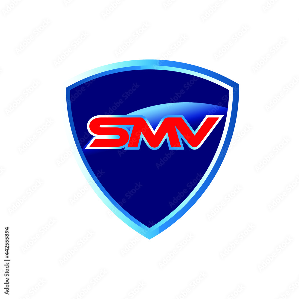SMV letter logo design with black background in illustrator, vector ...