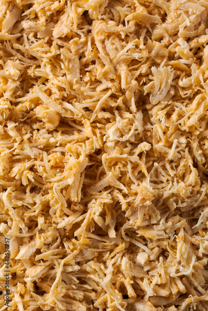 shredded chicken seasoned texture for background Stock Photo | Adobe Stock