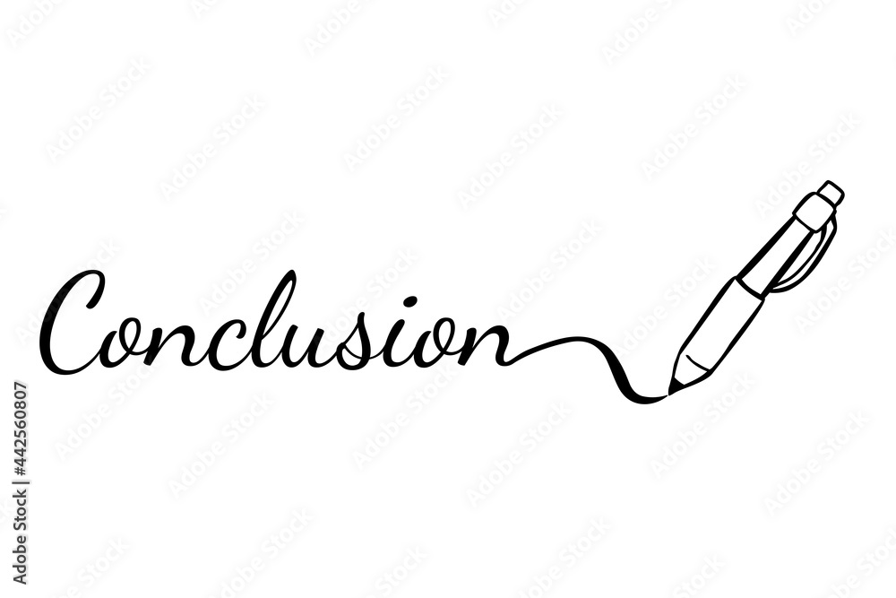 Simple Vector Sketch ballpoint and text conclusion, for part of ...