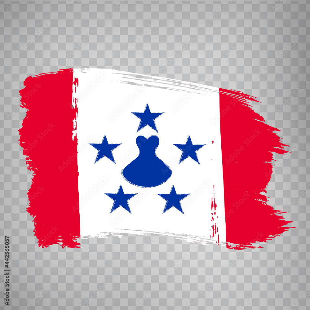 Flag of Austral Islands from brush strokes. Flag of Austral Islands on ...