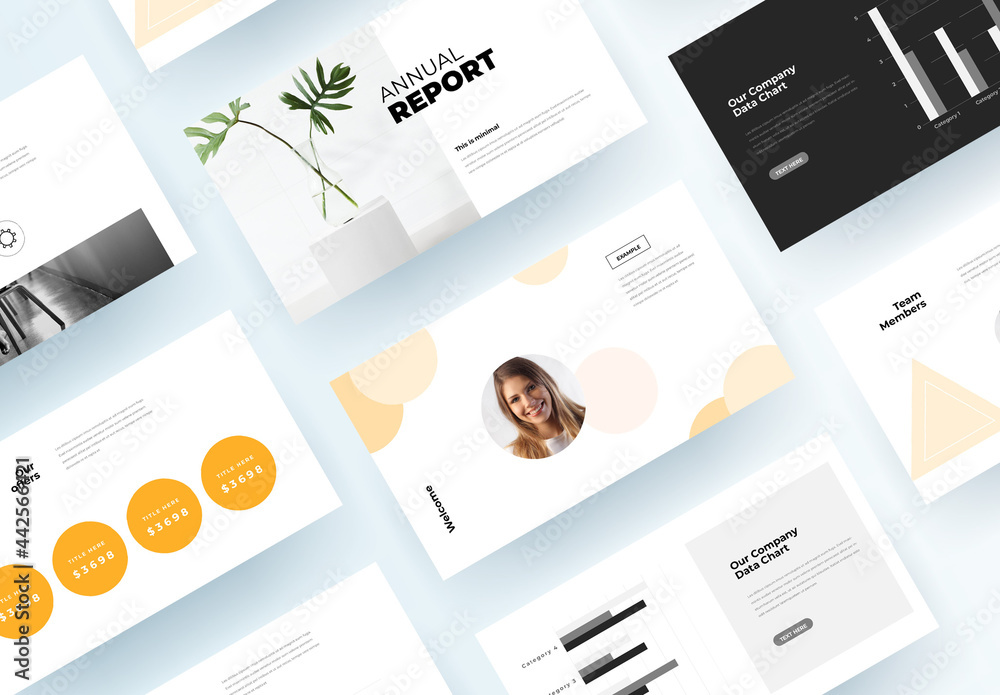 Annual Report 2025 Presentation Stock Template | Adobe Stock