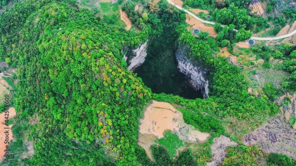 National Park Cueva de la Quebrada El Toro, Venezuela. Aerial view of ...