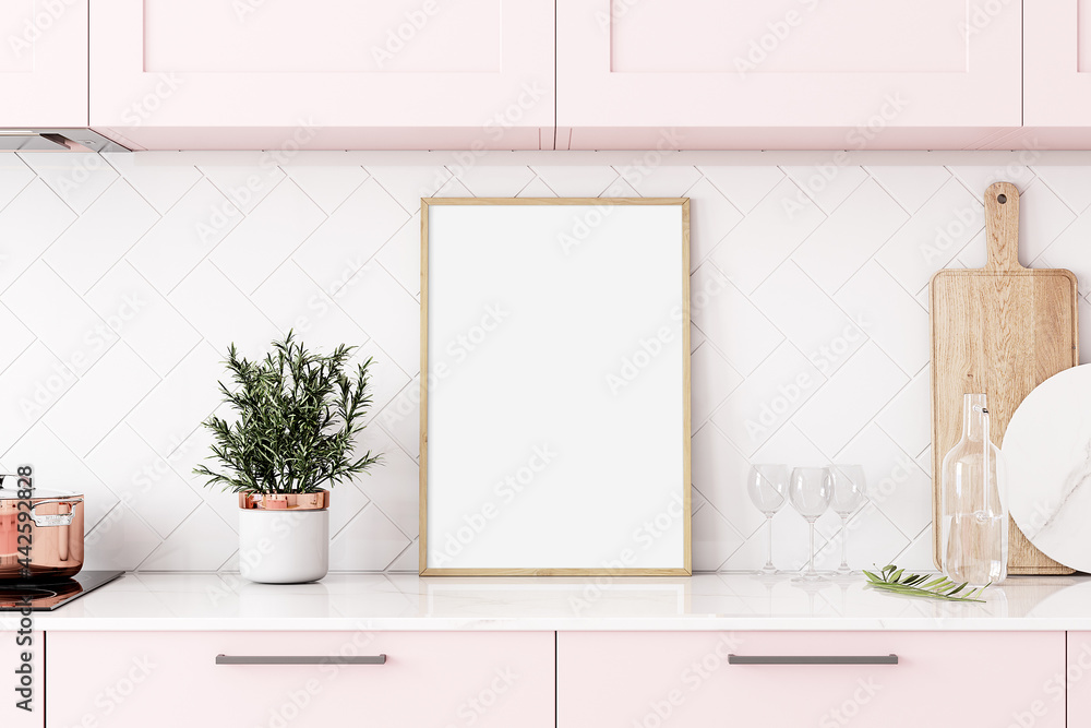 Kitchen Mockup for Print, SVG, Painting | Mockup in interior, Kitchen ...