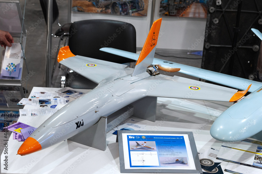 Combat unmanned aerial vehicle. Unmanned target aircraft at the ...