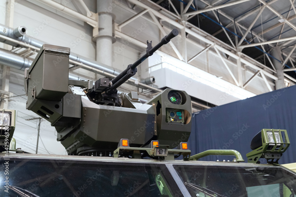 Combat module of an armored vehicle. Armored car NOVATOR with a combat ...