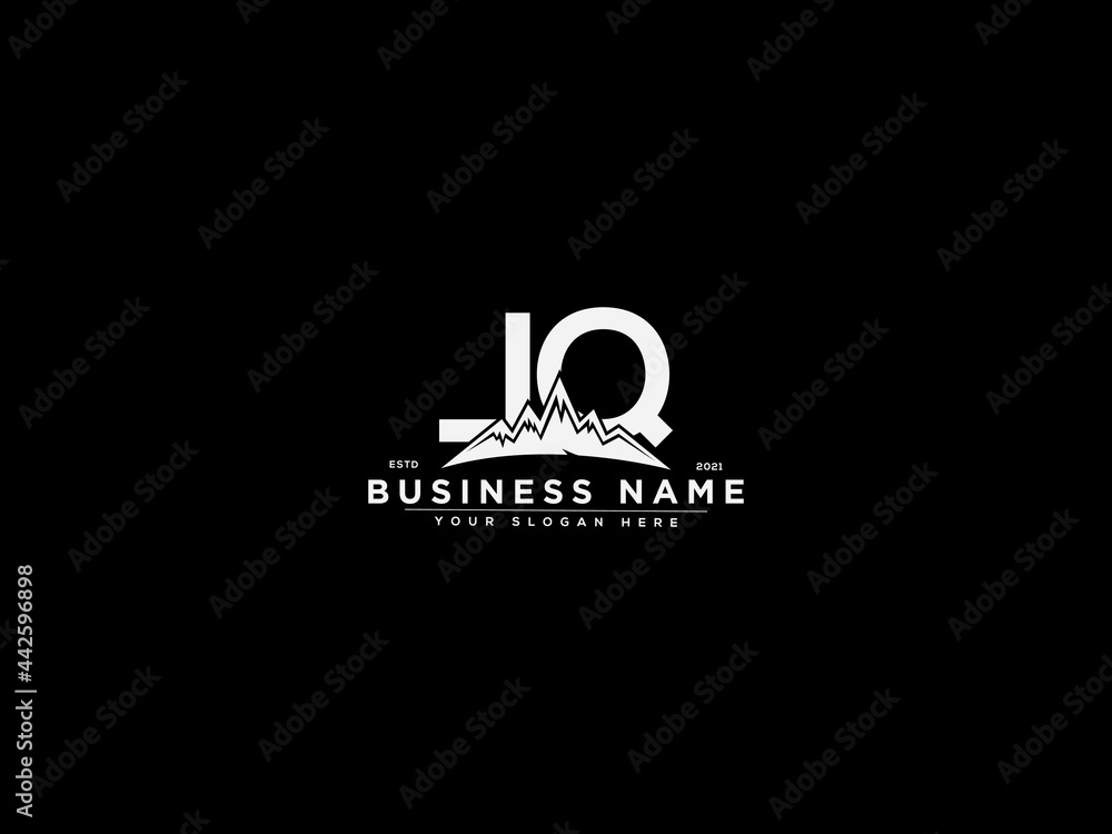 Letter LQ Logo, mountain lq logo icon vector for river forest hill ...