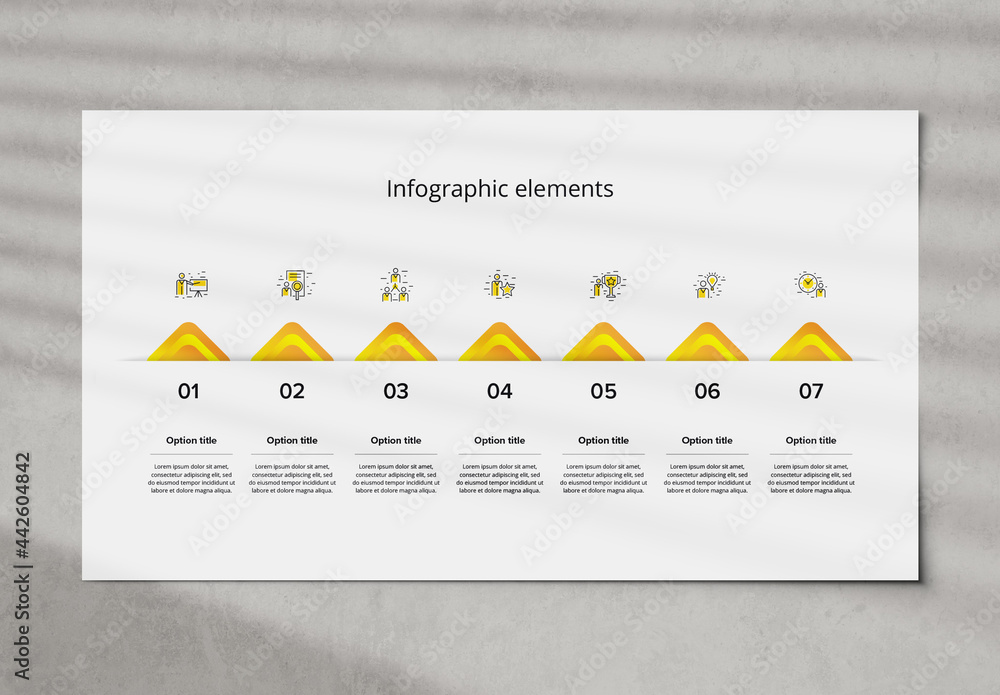 7 Step Infographic Stock Template | Adobe Stock