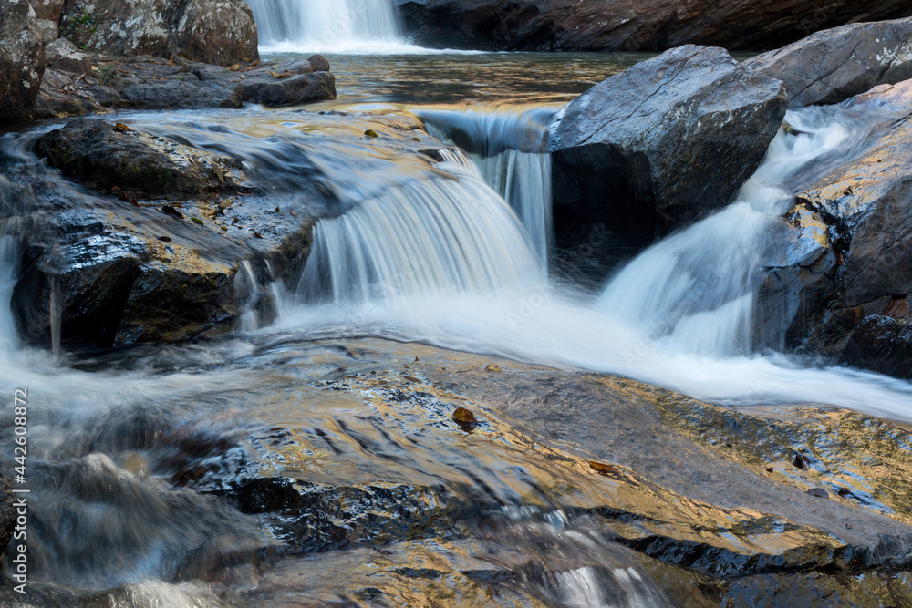 The Muti-Level Waterfall Meia Lua ( Half Moon Waterfall) just outside ...