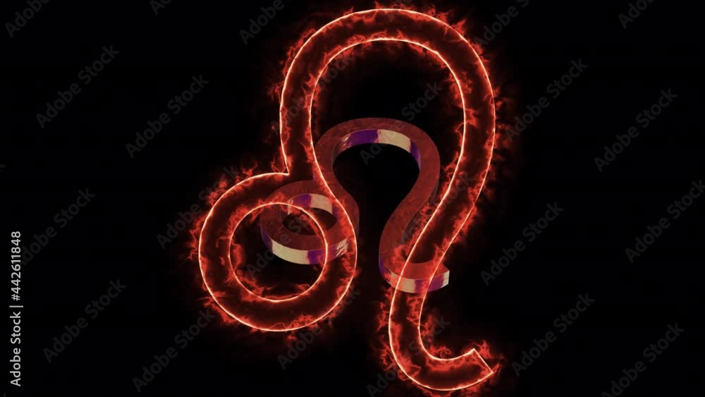 Leo 3D Animated Zodiac Symbol. Seamlessly Looping Video Clip, 6 seconds ...