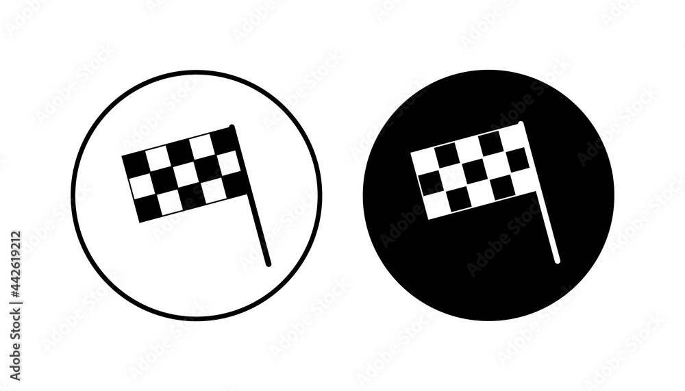 Racing flag icon set. race flag icon.Checkered racing flag icon Stock ...