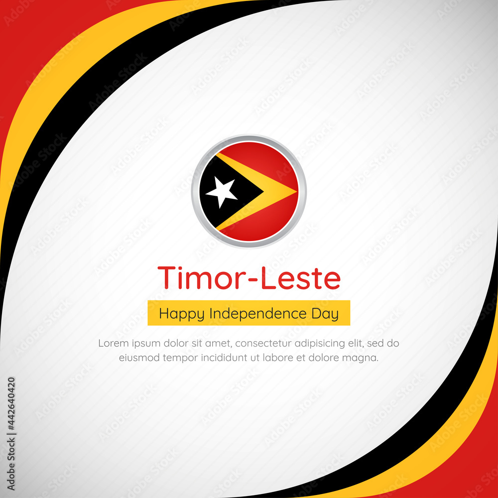 Abstract Timor-Leste country flag background with creative happy ...