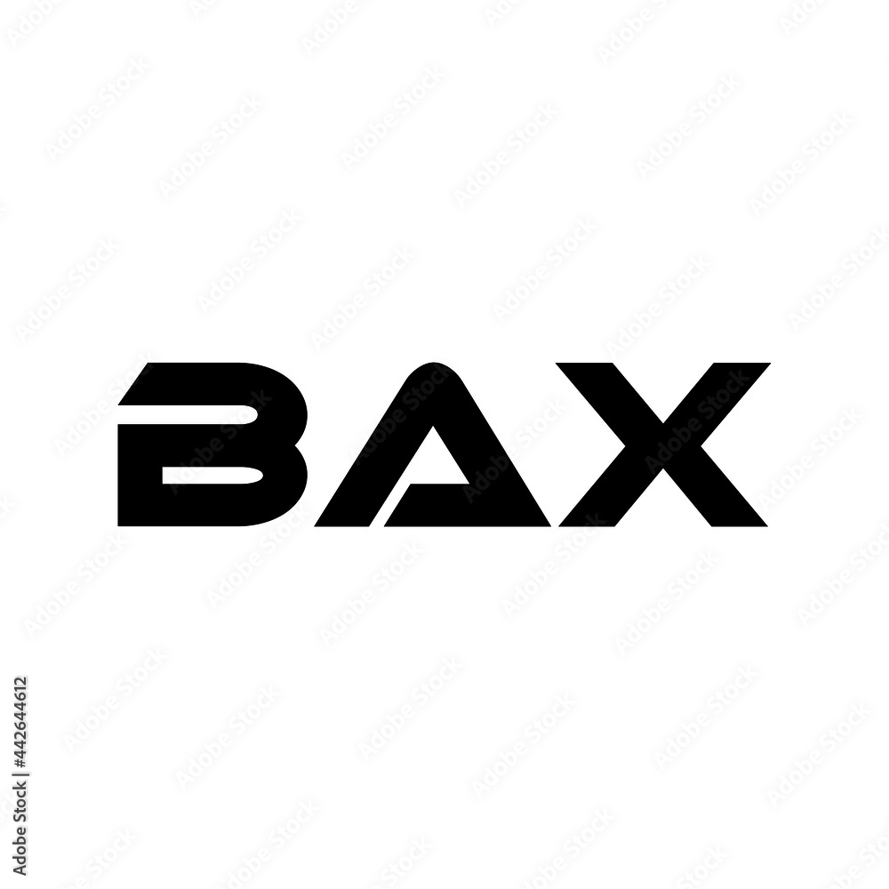 BAX letter logo design with white background in illustrator, vector ...