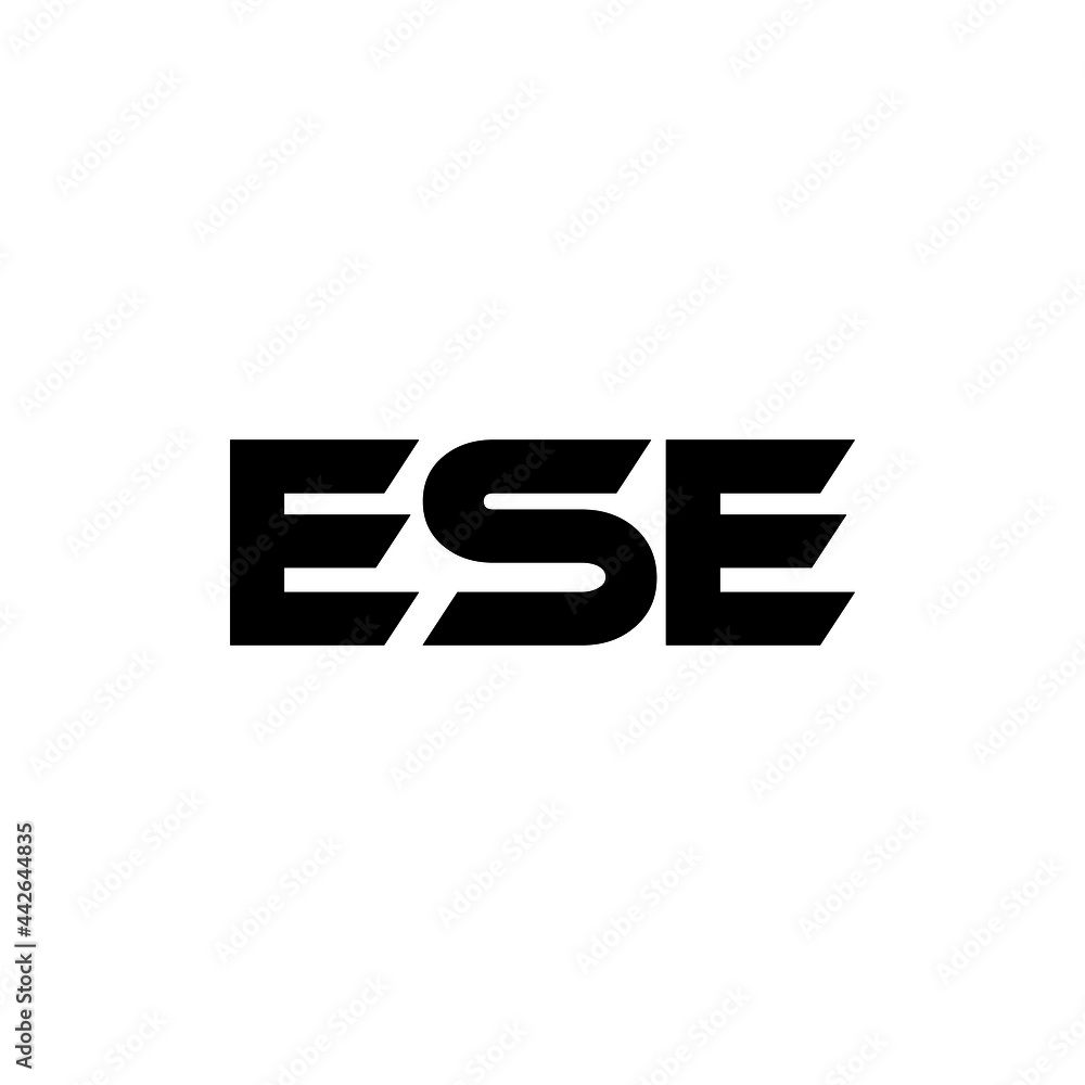 Vecteur Stock ESE letter logo design with white background in ...
