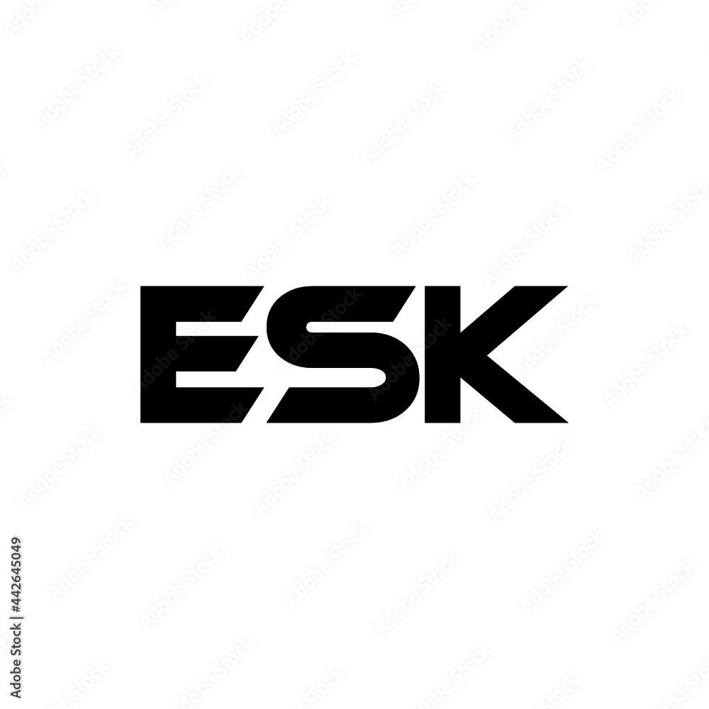 ESK letter logo design with white background in illustrator, vector ...