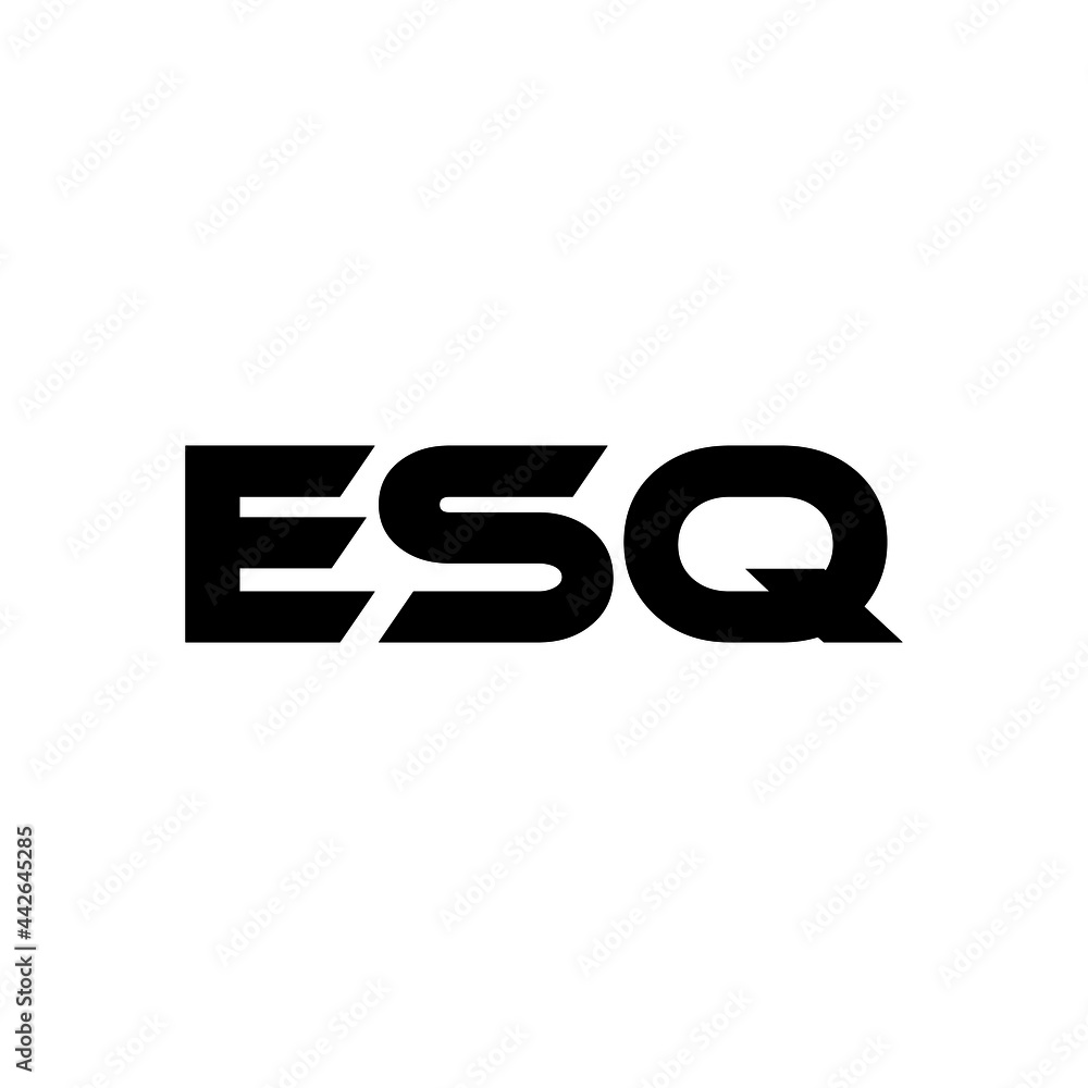ESQ letter logo design with white background in illustrator, vector ...