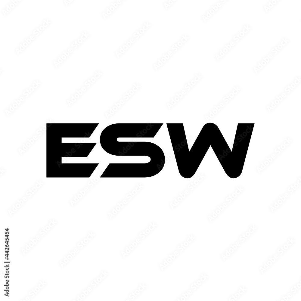 ESW letter logo design with white background in illustrator, vector ...
