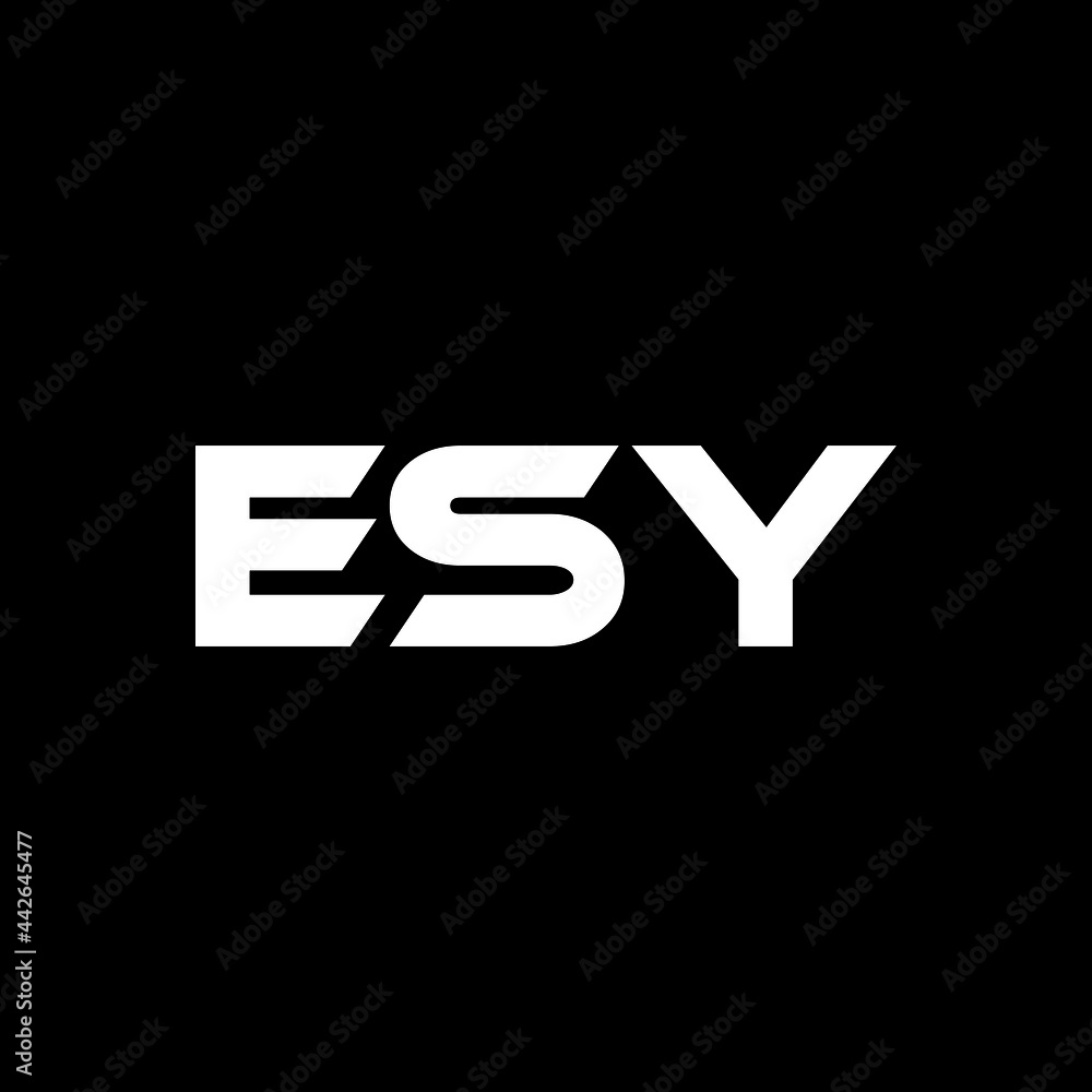 ESY letter logo design with black background in illustrator, vector ...