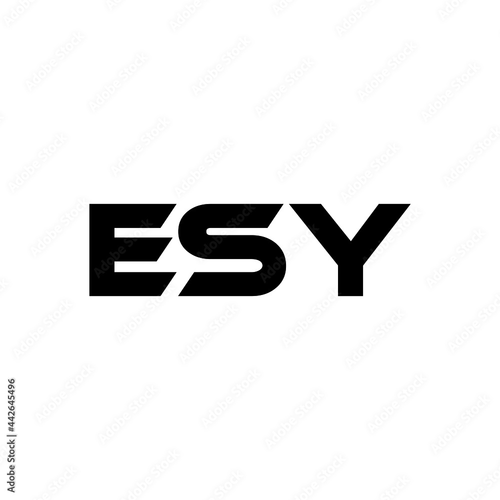 ESY letter logo design with white background in illustrator, vector ...
