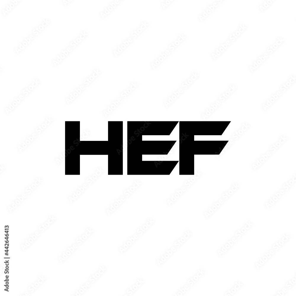 HEF letter logo design with white background in illustrator, vector ...