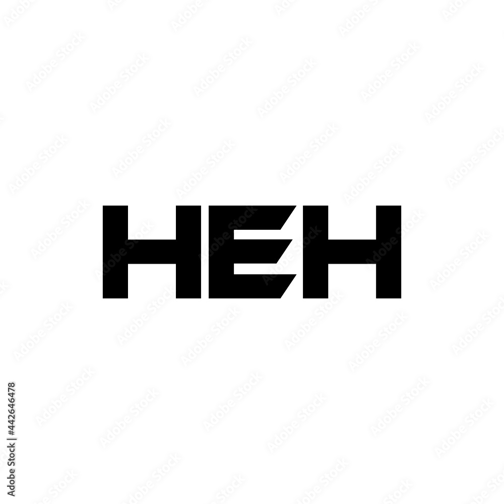 HEH letter logo design with white background in illustrator, vector ...