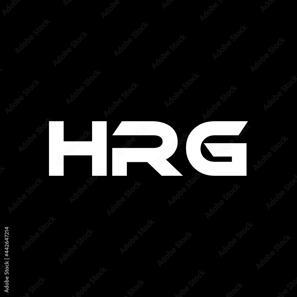 HRG letter logo design with black background in illustrator, vector ...