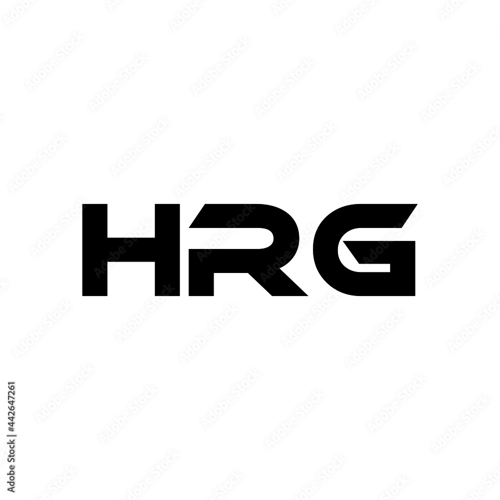 HRG letter logo design with white background in illustrator, vector ...