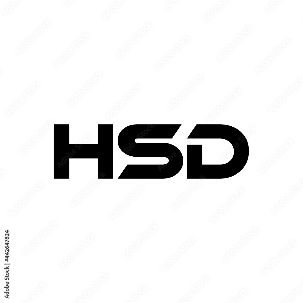HSD letter logo design with white background in illustrator, vector ...