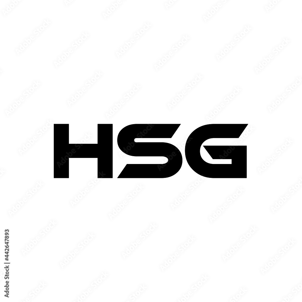 HSG letter logo design with white background in illustrator, vector ...