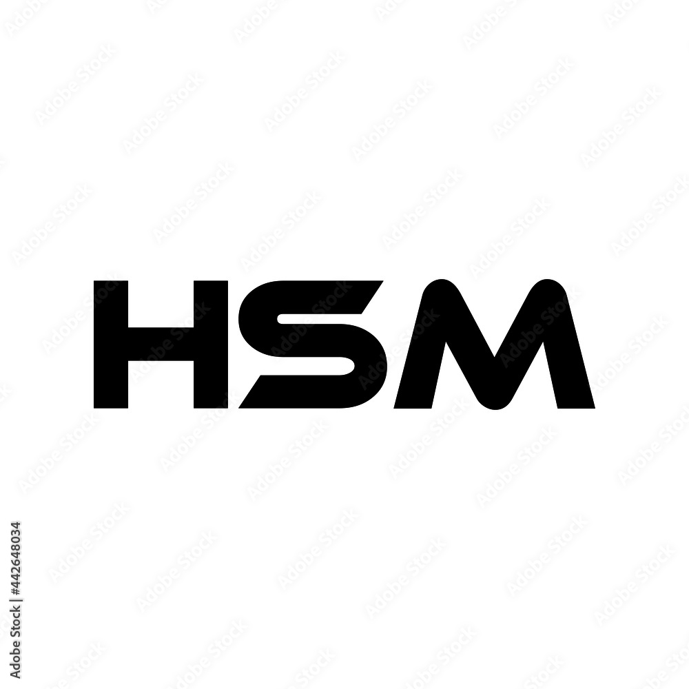 Vecteur Stock HSM letter logo design with white background in ...