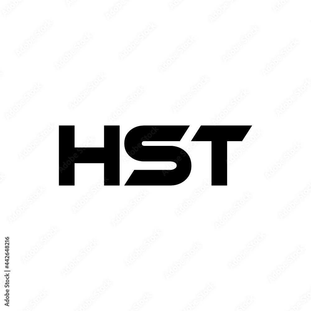 HST letter logo design with white background in illustrator, vector ...