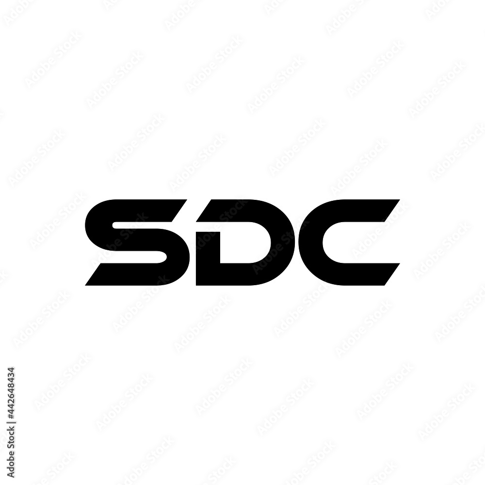 SDC letter logo design with white background in illustrator, vector ...