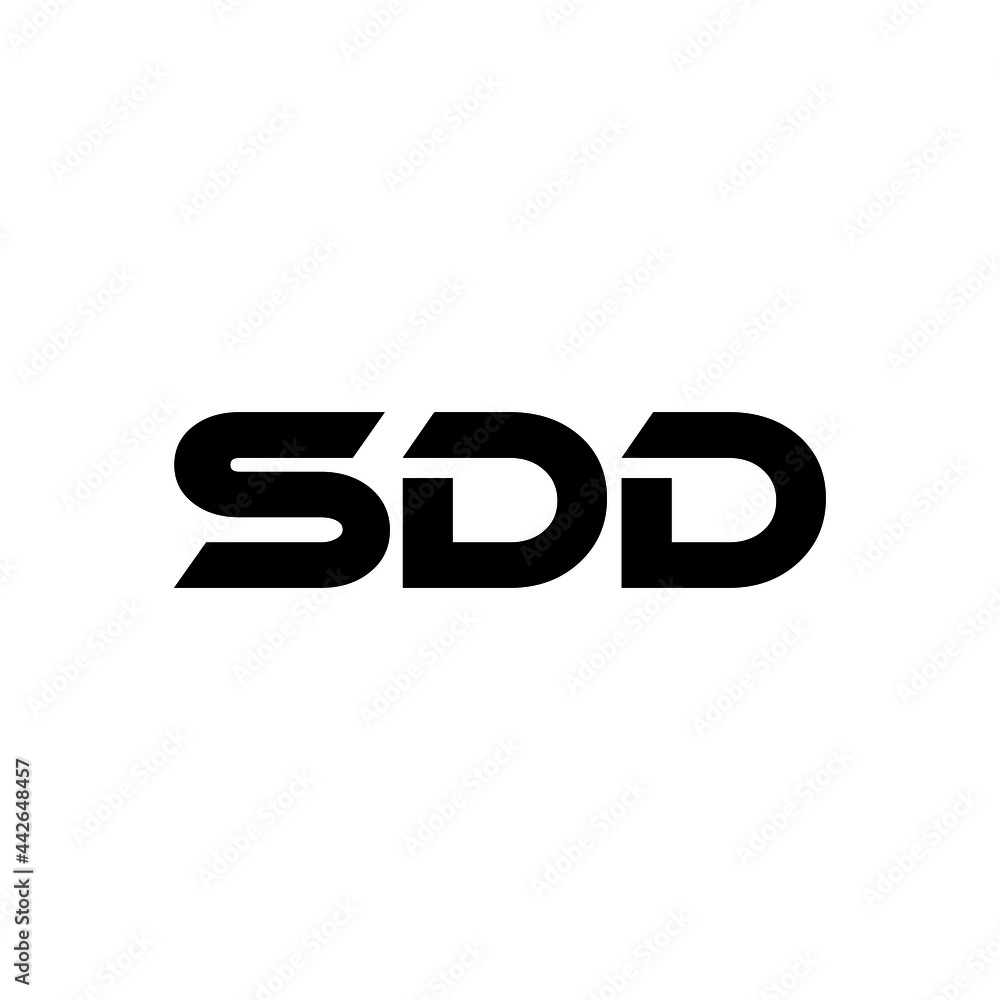 SDD letter logo design with white background in illustrator, vector ...