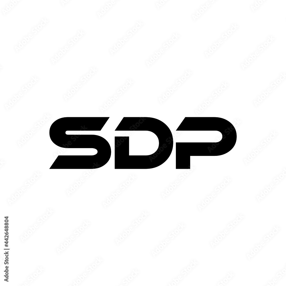 Vecteur Stock SDP letter logo design with white background in ...