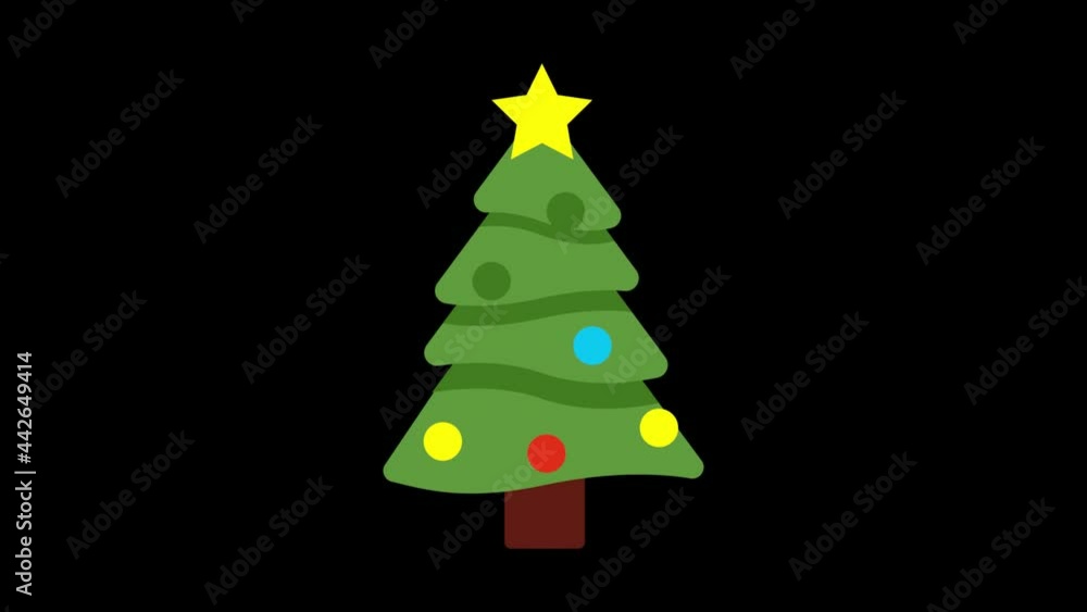 Animated Christmas Tree icon elements effect. Emoticon sign, emoji ...