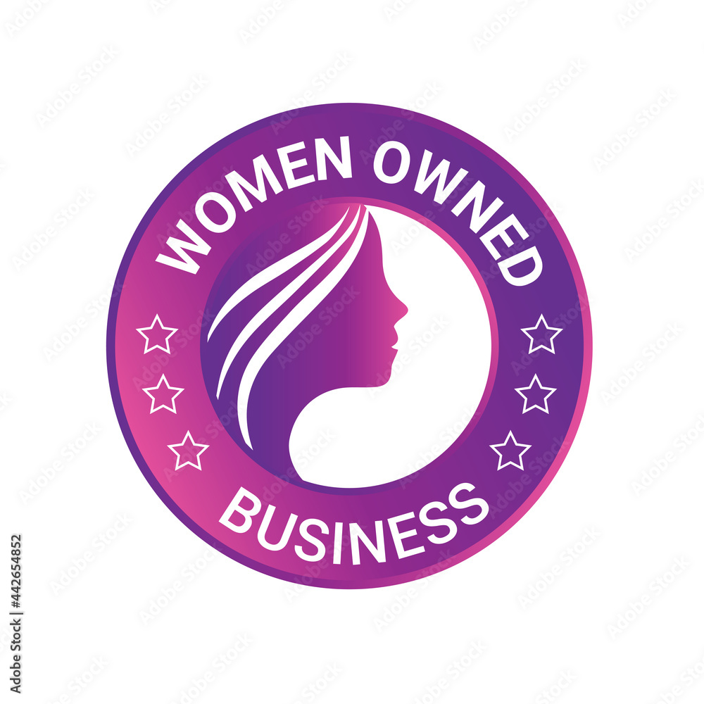 Women Owned Logo. Women Owned vector logo design. Women Owned business ...